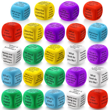Libima 24 Pcs Conversation Cubes Social Emotional Learning Foam Cubes ...