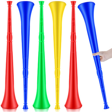 6 Pcs Stadium Horn Vuvuzela Noise Makers Blow Horn Collapsible Plastic ...