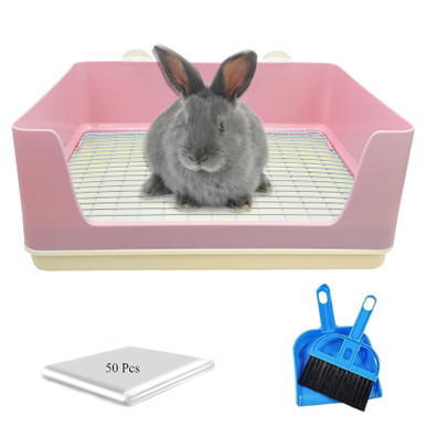 BNOSDM Large Rabbit Corner Litter Box for Cage Plastic Rabbit Litter ...