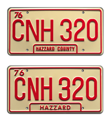 Dukes of Hazzard | General Lee | Metal Stamped License Plates ...