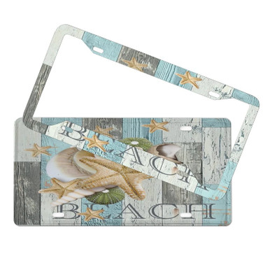 Sea Snail Starfish Nautical Beach Ocean Theme Liscensenplate Cover Sea ...