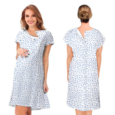 EZGOODZ White Patient Robes 100% Cotton, Pack of 3 Large Unisex ...