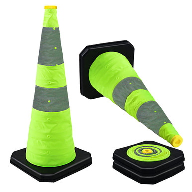28 inch Collapsible Traffic Cones, 2 Pack Parking Cones| Safety Cones ...