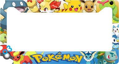 Pokemon Pikachu Eevee Snorlax Pop Auto Car Frame Collage License Plate ...