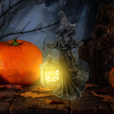 Ghost Lantern, Ghost Statue Witch Halloween Decorations Outdoor Indoor ...