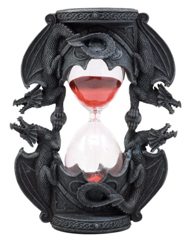 Ebros Gift Invertible Gothic Four Elemental Dragons Sand Timer Figurine ...