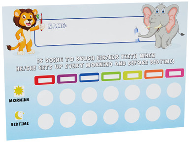 School Stickers A4 Tooth Brushing Schedule- Reward Chart with Stickers ...