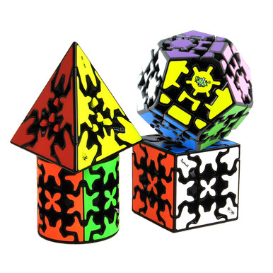 Yealvin Gear Cube Set, Gear Speed Cube Set of 3x3 Gear Cube Cylindrical ...