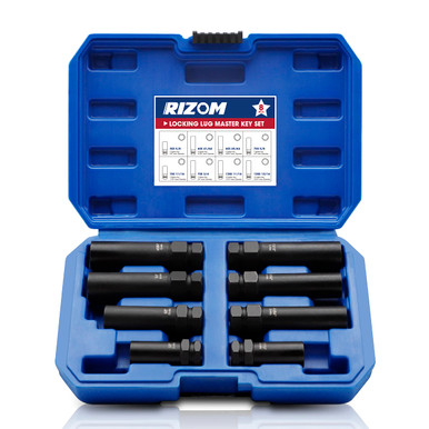 Rizom 8-Piece Locking Lug Master Key Set, SAE/Metric Inner Wheel Lock ...