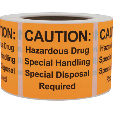 Caution: Hazardous Drug Warning Medical Healthcare Labels, 3 Inch ...