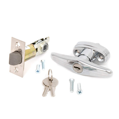 Oswald Supply T Handle and Latch Set, Chrome with Square Spindle ...
