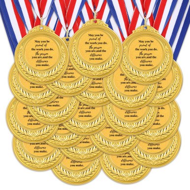Ecally 36 Set Employee Appreciation Gifts Metal Gold Award Medal with ...