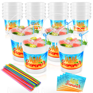 24 Pack 32oz Cocktail Rum Buckets Bacardi buckets For Drinks Plastic ...