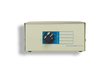 KENTEK DB9 Male 4 Way Manual Data Switch Box RS-232 D-Sub 9 Pin I/O ...