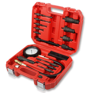Diesel Engine Compression Tester - Complete Kit with Gauge, Adapters ...