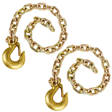 3/8" x 35" Grade 70 Trailer Safety Chain with Clevis Style Slip Hook ...