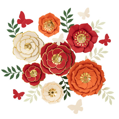 MEJOY 3D Large Paper Flowers Decorations for Wall, Giant Large ...