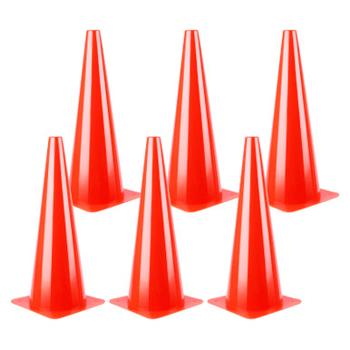 18 Inch Traffic Cones,6 Pack,Safety Hazard Caution Cone Road Street ...