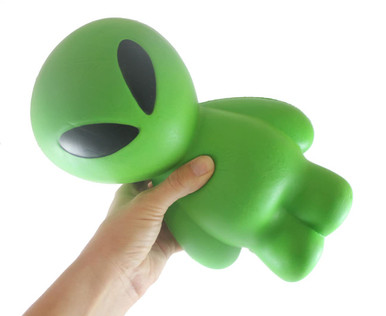 Curious Minds Busy Bags 1 Jumbo Green 10" Alien Squishy Slow Rise Foam ...