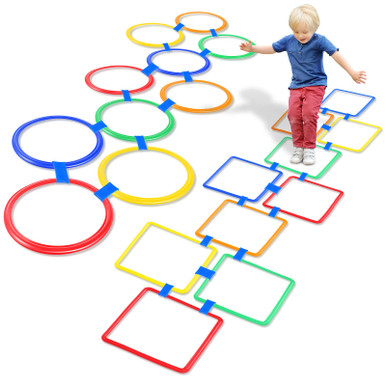 Hopscotch Squares Set Hopscotch Ring Game with Hoops Squares Connectors ...