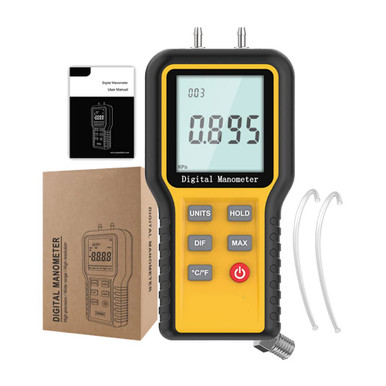Manometers, Dual-Port Digital Manometer Gas Pressure Tester,HVAC 12 ...