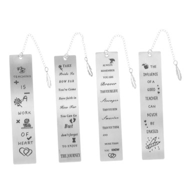 Operitacx 16 Pcs Teacher Bookmark Metal Bookmarks Leaf Pendant ...
