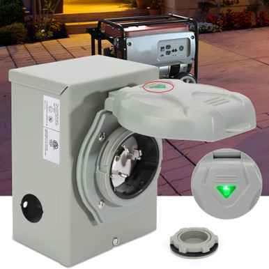 Afurkuot 50 Amp Power Inlet Box with Pre Punched Detachable Holes, ETL ...