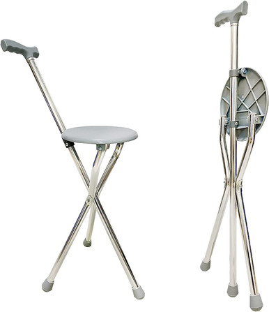 UNLICON Cane with Seat Folding Lightweight, Aluminum Walking Cane Seat ...