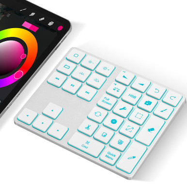 Frunsi Wireless Keyboard for Procreate 7 Colors Backlit, Wireless ...