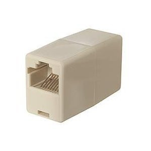 CAT5E RJ45 8-pin Modular Inline Coupler Straight-Through (Ivory) F-F ...