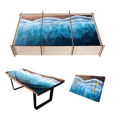 Extra Large Resin Molds, 24 Inch Rectangle Epoxy Resin Silicone Tray ...