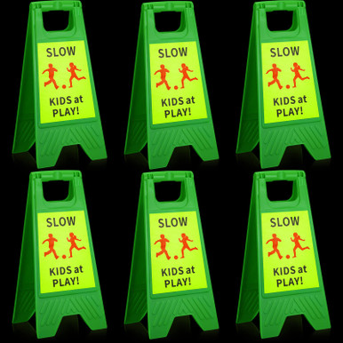 6 Pcs Children at Play Safety Signs Slow Down Kids at Play Sign for ...
