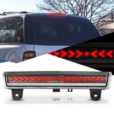 Carbon Fiber Look Sequential Arrow LED 3rd Third High Mount Tail Brake ...