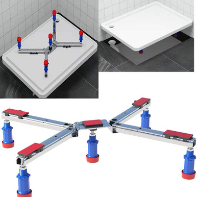 DALUOBO Pentagonal Steel Shower Tray Support Frame for Steel Base with ...
