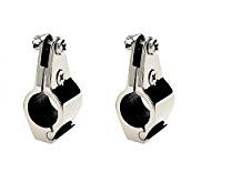 Two Marine Grade Stainless Steel Bimini Top Hinges - Rail Mounts 1-1/4 ...