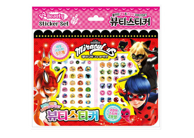 Miraculous Ladybug Black Cat Nail Earring Beauty Sticker Set Marinet