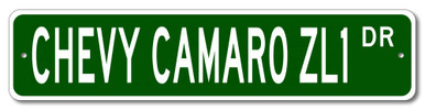 Chevy Camaro ZL1 Street Sign, GM Car Sign, Metal Garage Sign, Novelty ...