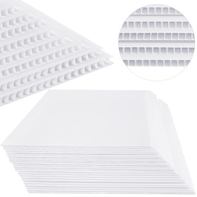 20 Sheets 18 x 24 Inches Corrugated Plastic Sheets White Sign Blanks 3/ ...