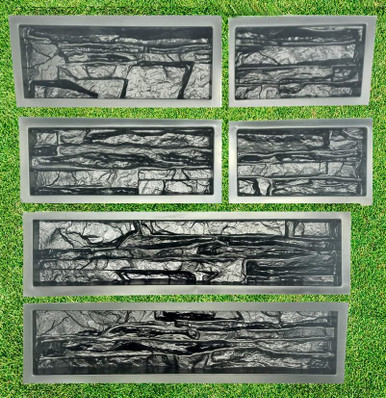 BETONEX 6 pcs ABS 2mm Flagstone Limestone Natural Stone Mold Plastic ...