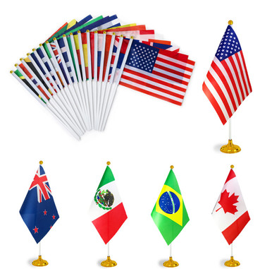 WXTWK 50 Pack Countries Flag World National Table Flag Small Mini ...