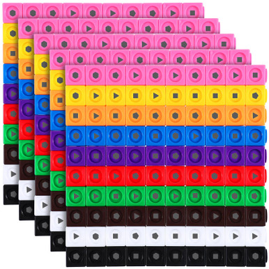 Libima 500 Pieces Math Manipulatives Cubes Set Number Toy Blocks ...