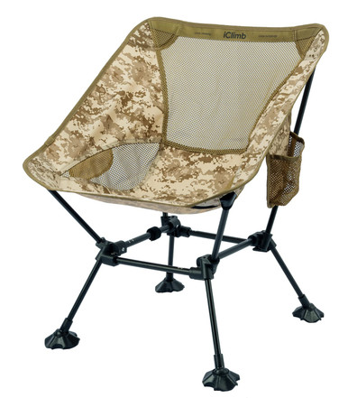 iClimb Ultralight Compact Camping Folding Beach Chair with Anti-Sinking ...