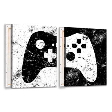 Gaming Canvas Wall Art Video Game Canvas Wall Art Black and White ...
