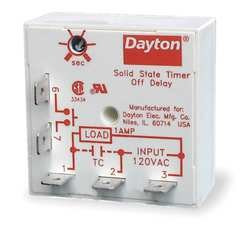 Dayton 6A858 Encapsulated Timer Relay, 1A, Solid State ...