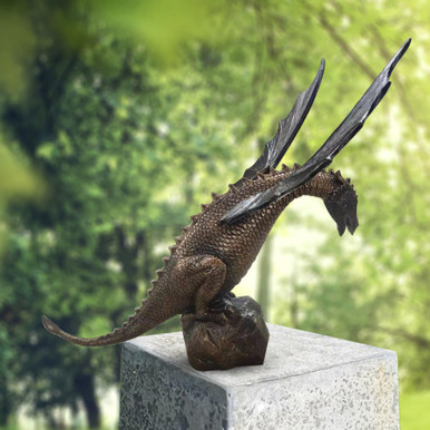 Dragon Fountain,Patio Fountains Ancient Dragon Water Fall Resin Dragon ...