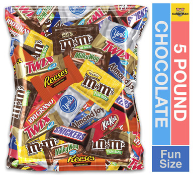 CANDYMAN Bundle of (5 Pound) Variety Assortment Chocolate - Halloween ...