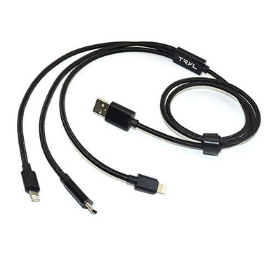 TravelCables 3-in-1 USB Cable Connector Cord to Connect 2 USB 8-Pin 1 ...