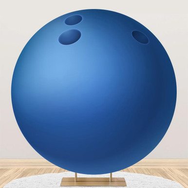 Baocicco Navy Blue Bowling Ball Round Backdrop Sports Theme Circle ...