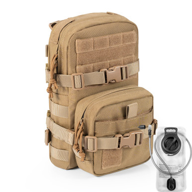 CLTAC Small Tactical Backpack MOLLE Hydration Pack Outdoor Water ...