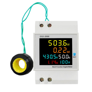 6IN1 Din Rail AC Monitor Voltage Current Power Factor Active KWH ...